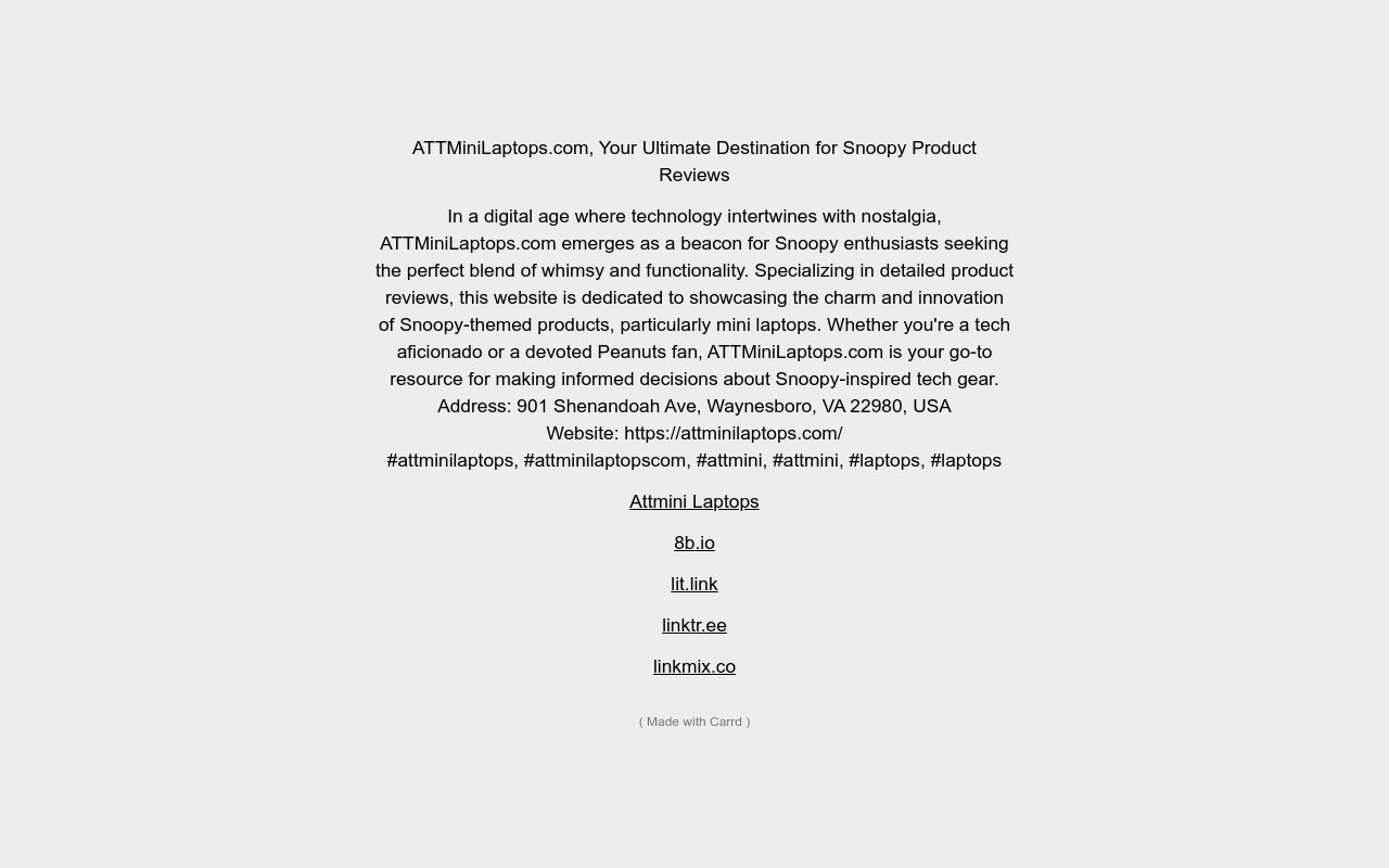 ATTMiniLaptops.com, Your Ultimate Destination for Snoopy Product Reviews